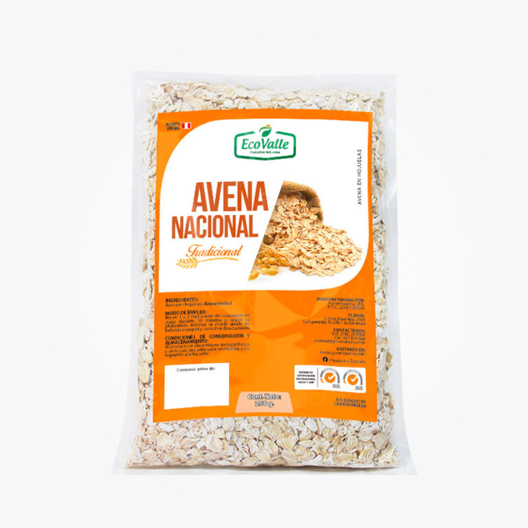 Avena en hojuelas tradicional Bolsa x 250g - EcoValle
